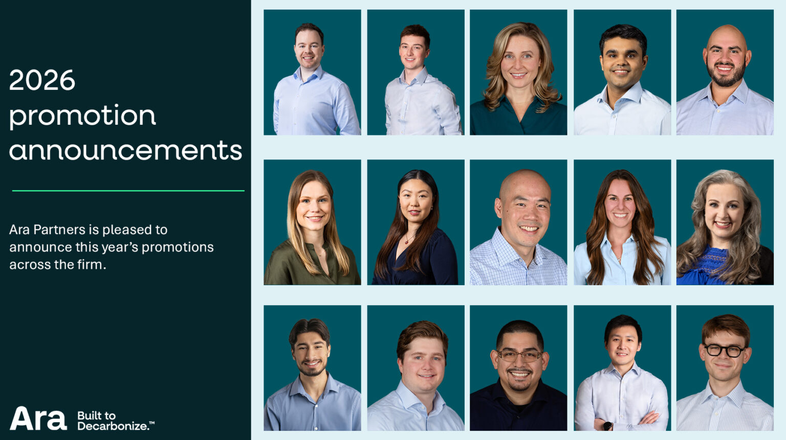 Ara Partners 2026 Promotions — Ara Partners